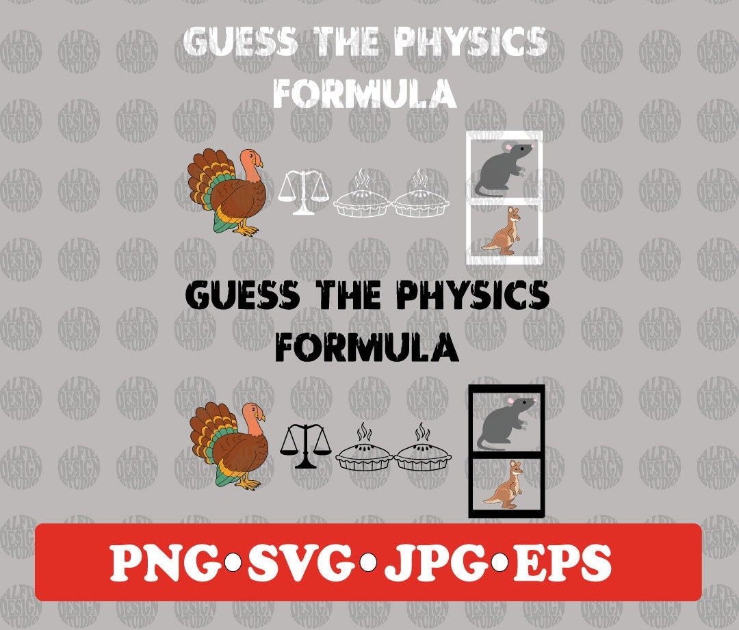 Guess the Physics Formula Svg Science Teacher Gift Svg Gift - Etsy