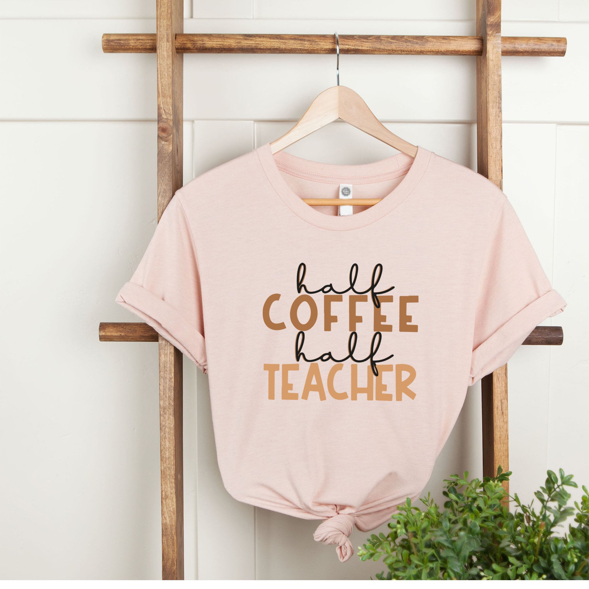 Half Coffee Half Teacher Svg Teacher Gift Svg Coffee Teach - Etsy