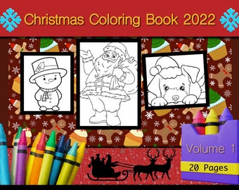 Coloring Christmas Book - Etsy