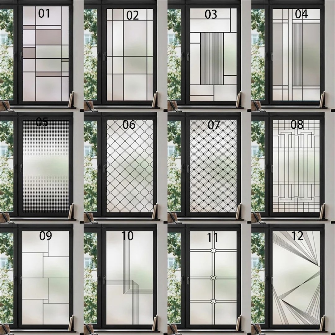 Custom-made Stained Glass Window Film Frosted Privacy Static Cling ...