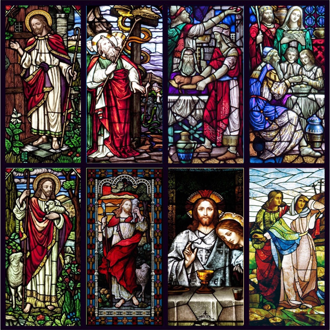 Custom Size Window Glass Films Frosted Glass Classical European Church ...