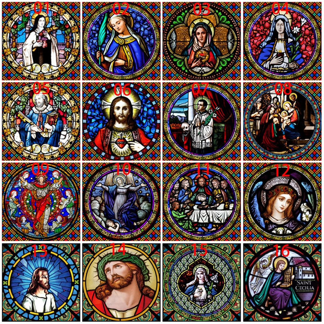 Custom Frosted Stained Glass Window Film,pvc Static Cling ,church Jesus ...