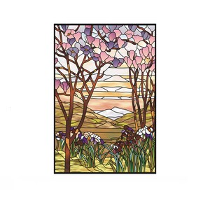 Customized European Style Stained Glass Window Sticker Electrostatic ...