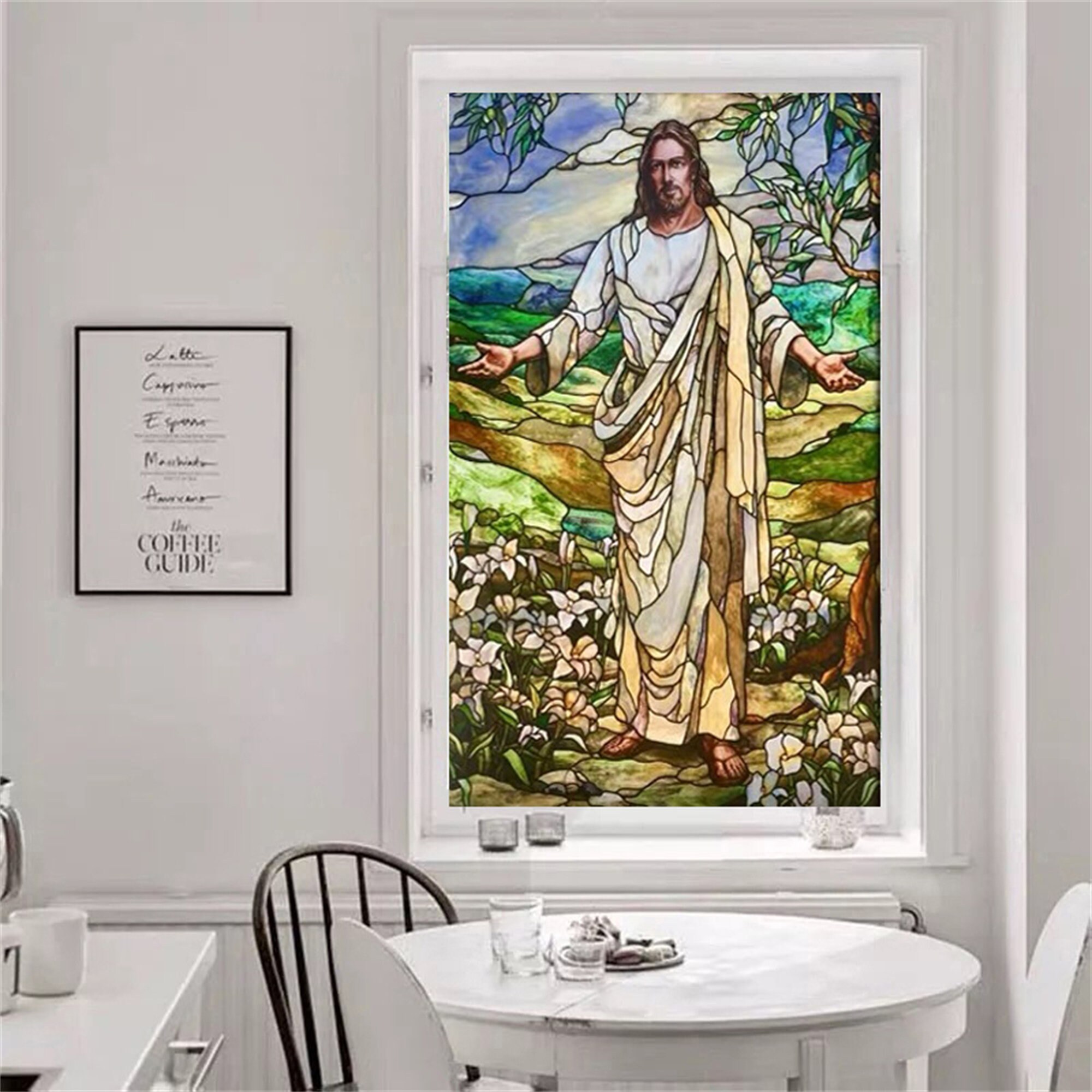 Custom Size Jesus Christ Window Glass Films Sticker Paper Door Stickers ...