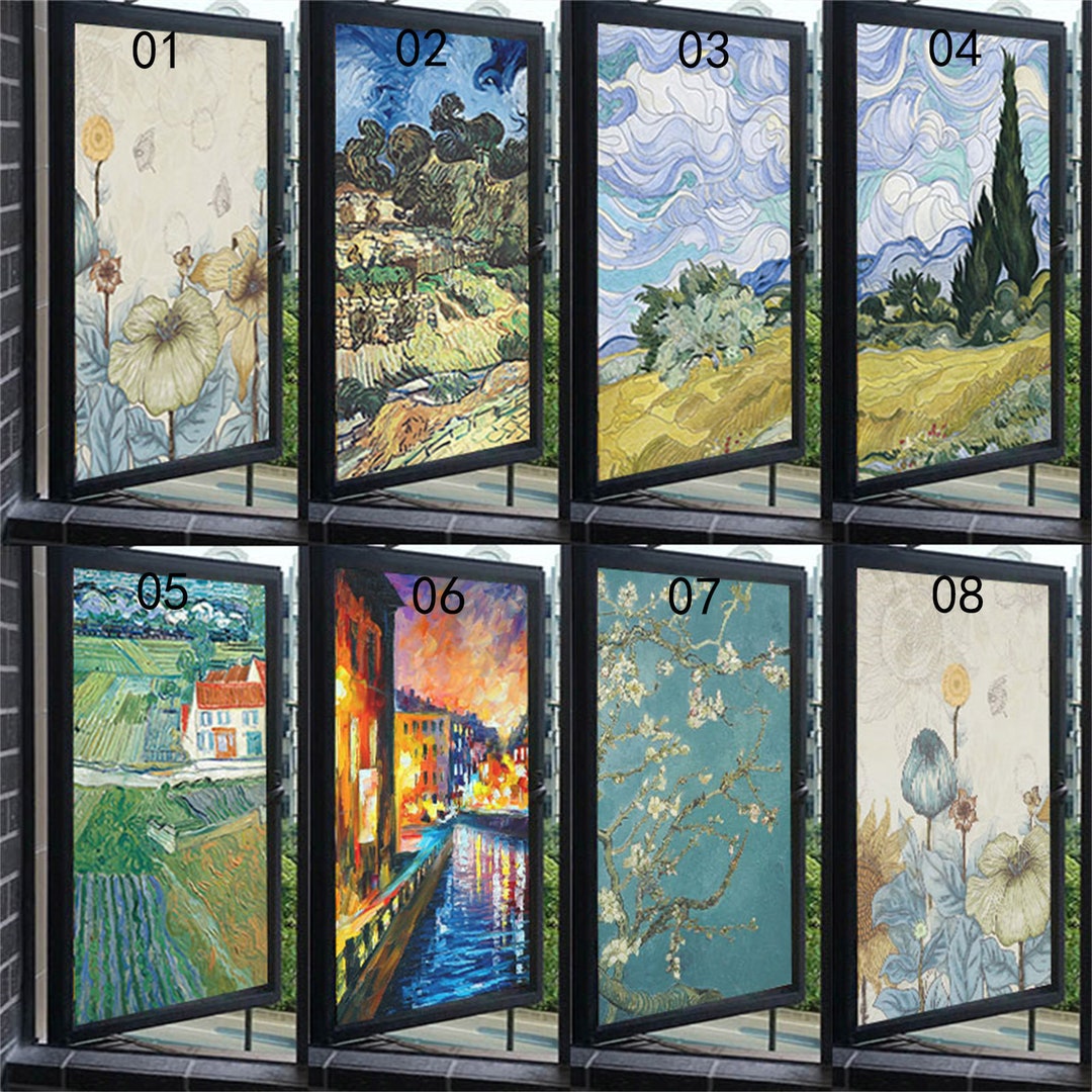 Customized Window Stickes Art Glass Film Frosted Static Cling Privacy ...