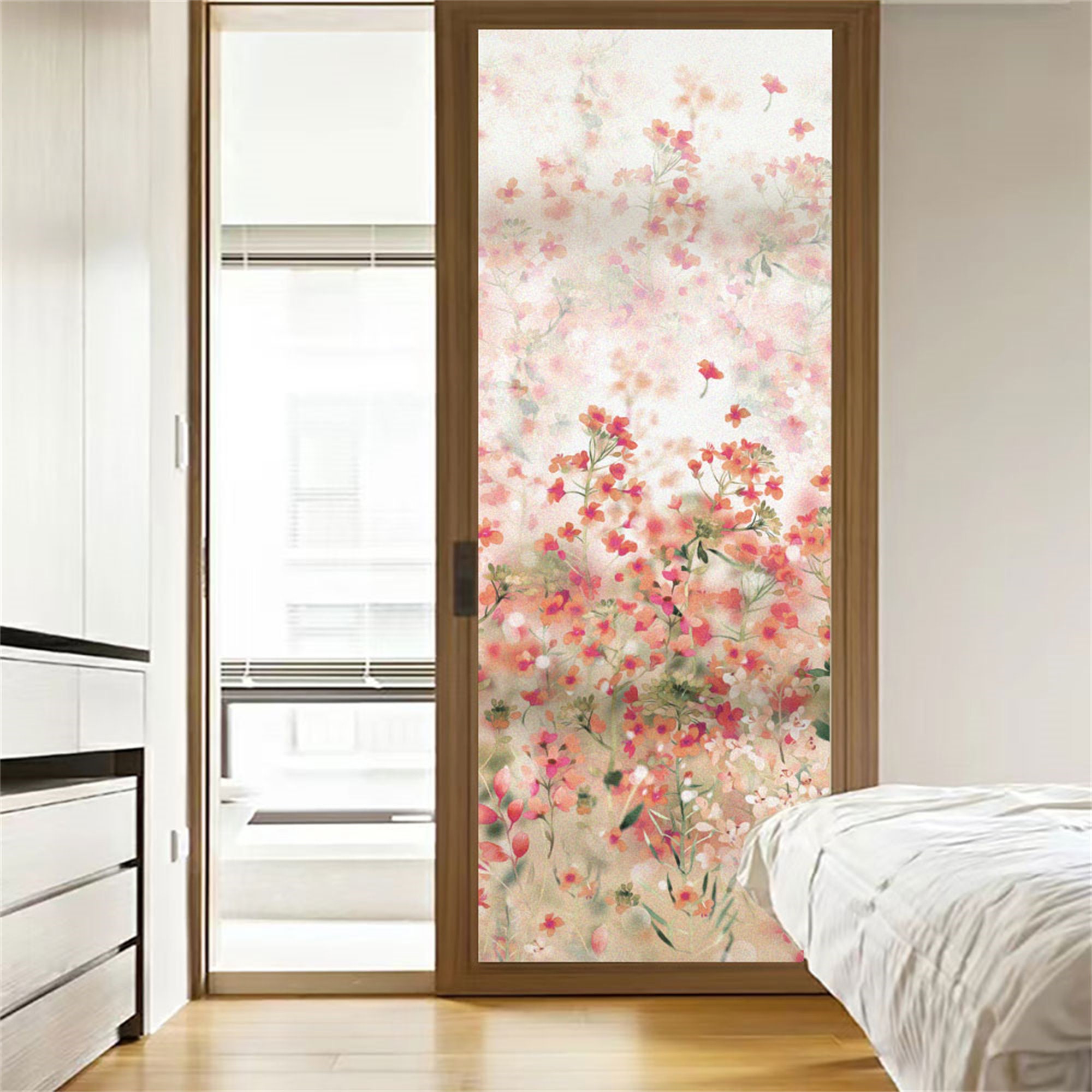 Privacy Window Glass Film Flower Pattern Frosted Glass - Etsy