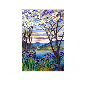 Customized European Style Stained Glass Window Sticker Electrostatic ...