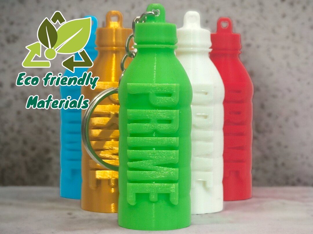 Prime Hydration Keychain Customisable Bottle Shaped Keyring, Stay ...