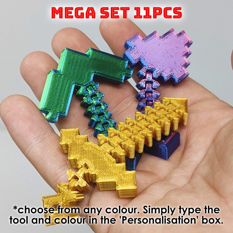 Pixel Tool Fidget, 3D Printed Autism Sensory Toy, Anxiety Relief Desk ...