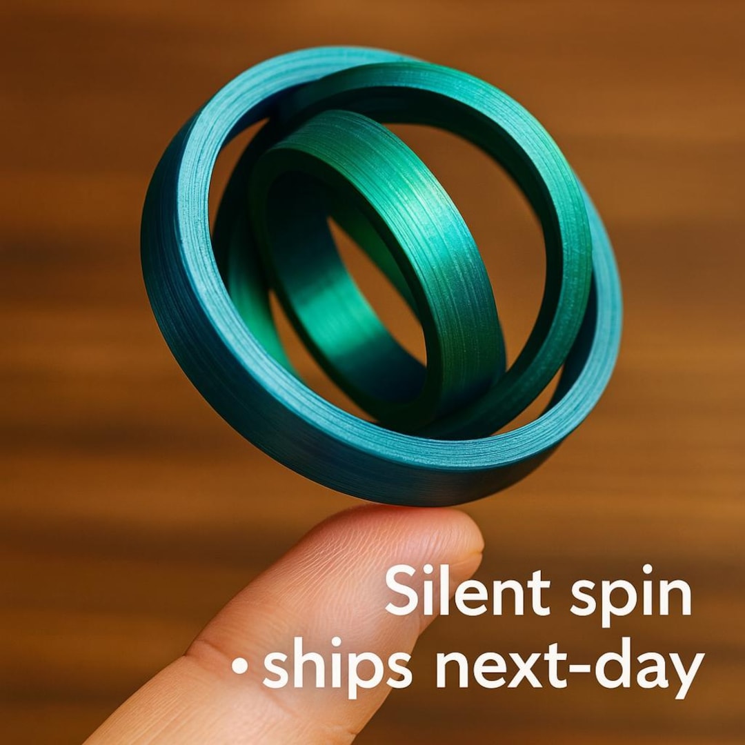 Gyroscopic 3D Fidget Spinner – Silent Spin Desk Toy for Focus & Calm - Etsy