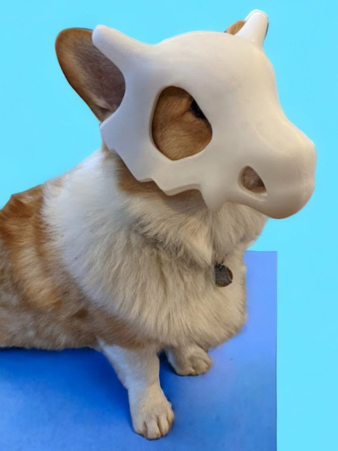 Cubone Dog Mask - Skull 3D Printed Costume - Adorable Dinosaur Dog ...