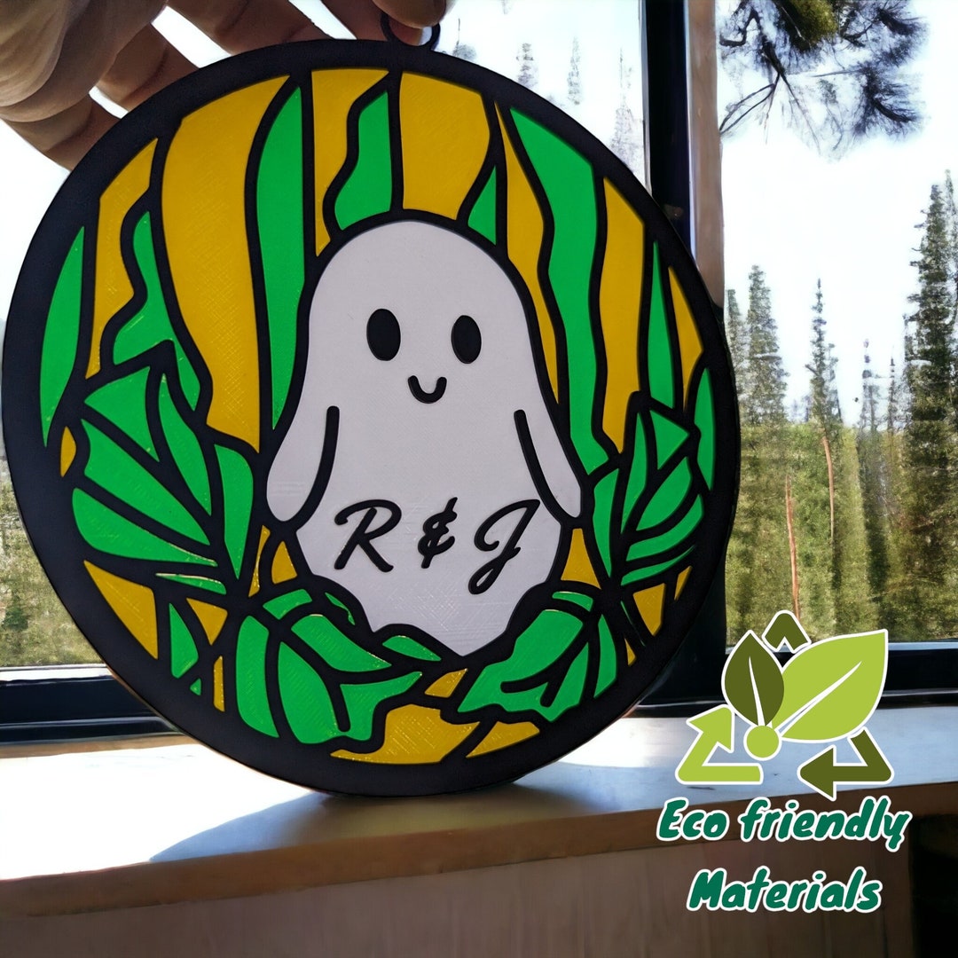 Eco-friendly Personalised Gothic Ghost Sun Catcher: Unique Stained ...