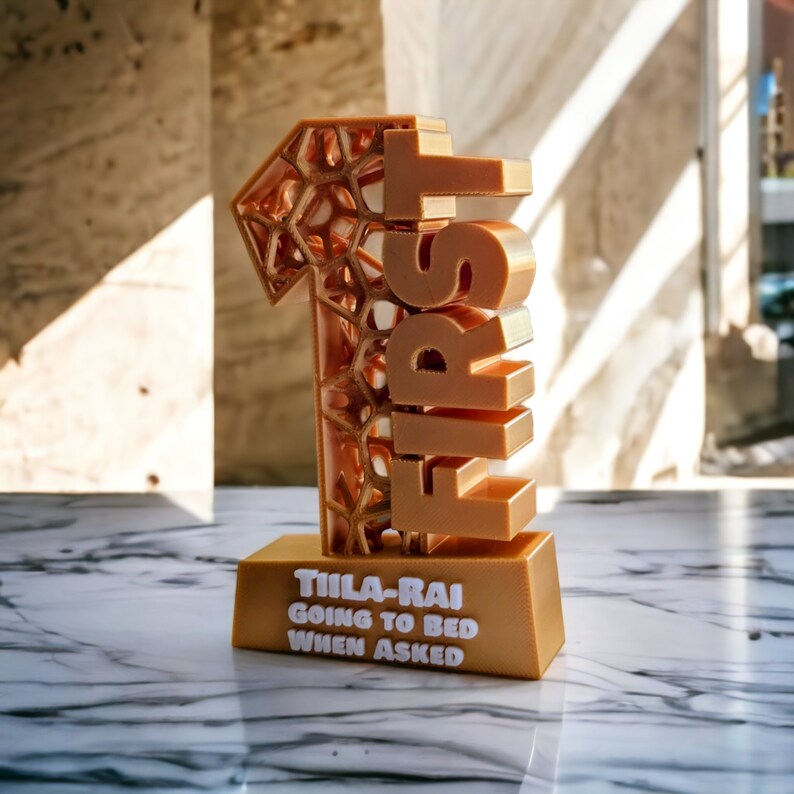 Personalized 3D Printed Trophy: Custom Award, Special Recognition - Etsy