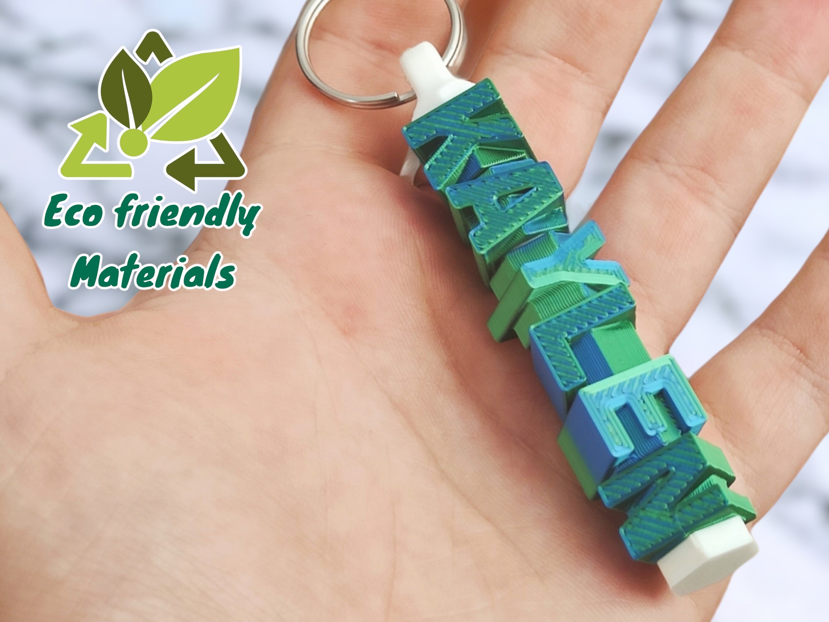 Personalised Fidget Spinner Keychain Eco Friendly Custom - Etsy UK