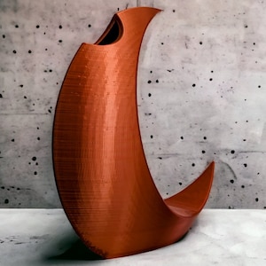 Crescent Moon Decor - Minimalist Moon Vase - Handmade Flower Vase ...