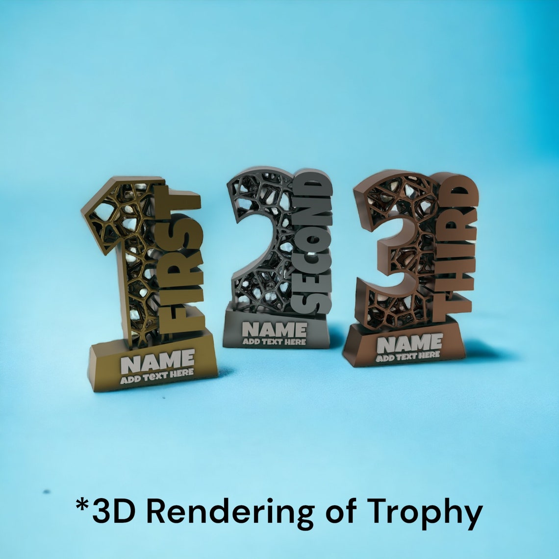 Personalized 3D Printed Trophy: Custom Award, Special Recognition - Etsy