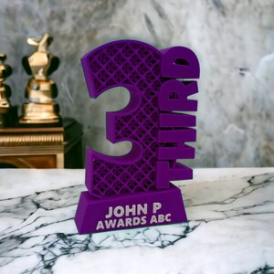 Custom Interlink Style Trophy: Custom Award for Achievements, Comedy ...