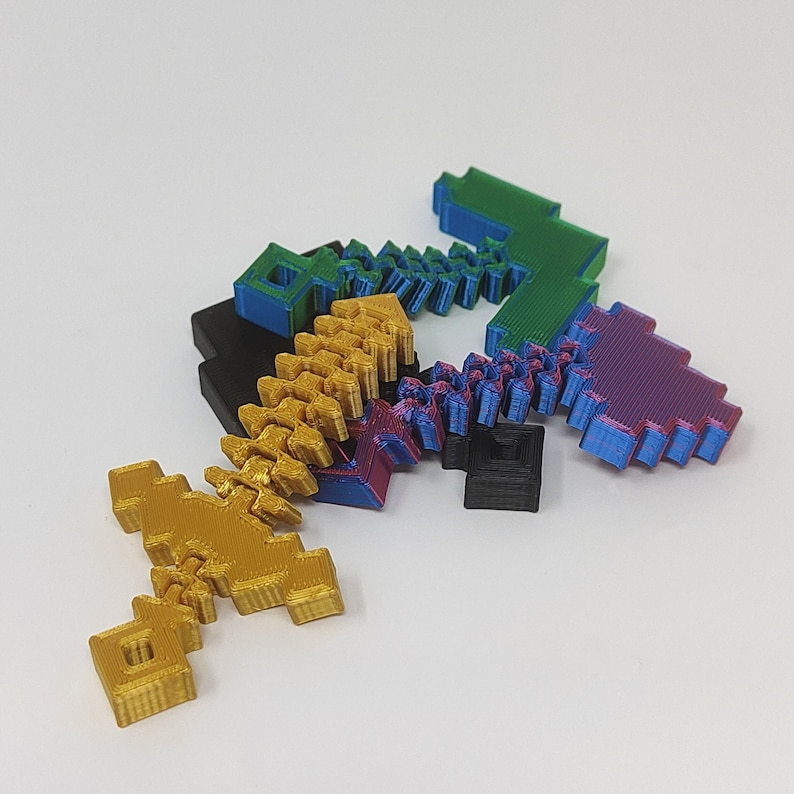 Pixel Tool Fidget, 3D Printed Autism Sensory Toy, Anxiety Relief Desk ...