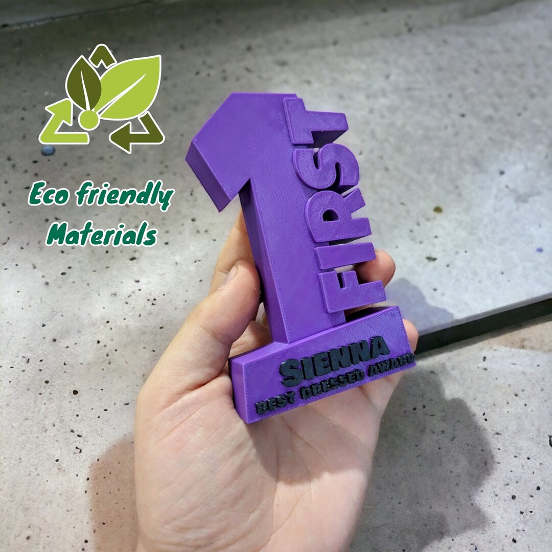 Personalized 3D Printed Trophy: Custom Award, Eco-friendly PLA - Etsy