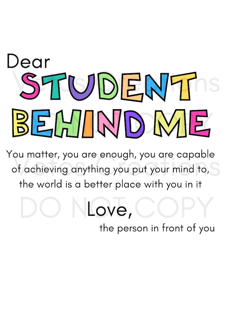 Student Behind Me PNG - Etsy