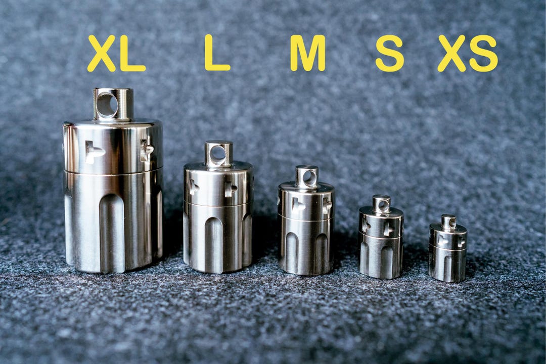 Titanium Pill Case EDC Keychain Waterproof Pill Box Key Ring Pendant ...