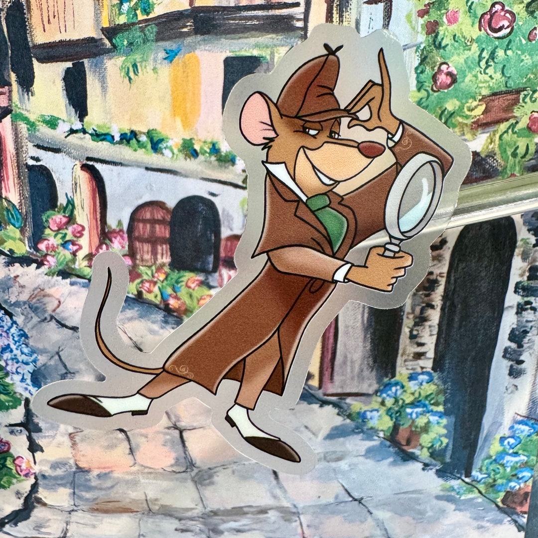 Cartoon Mouse Detective Vinyl Sticker, Laptop, Water Bottle Decal - Etsy