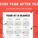 Year at A Glance Printable Calendar • Undated & Blank • Fillable for ...