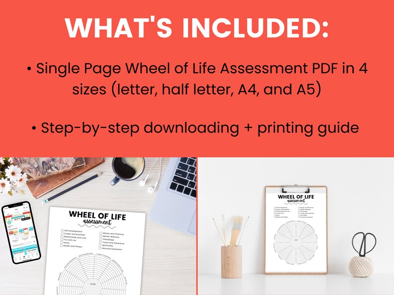 Wheel of Life Assessment Worksheet With 12 Sections • Planner Template ...