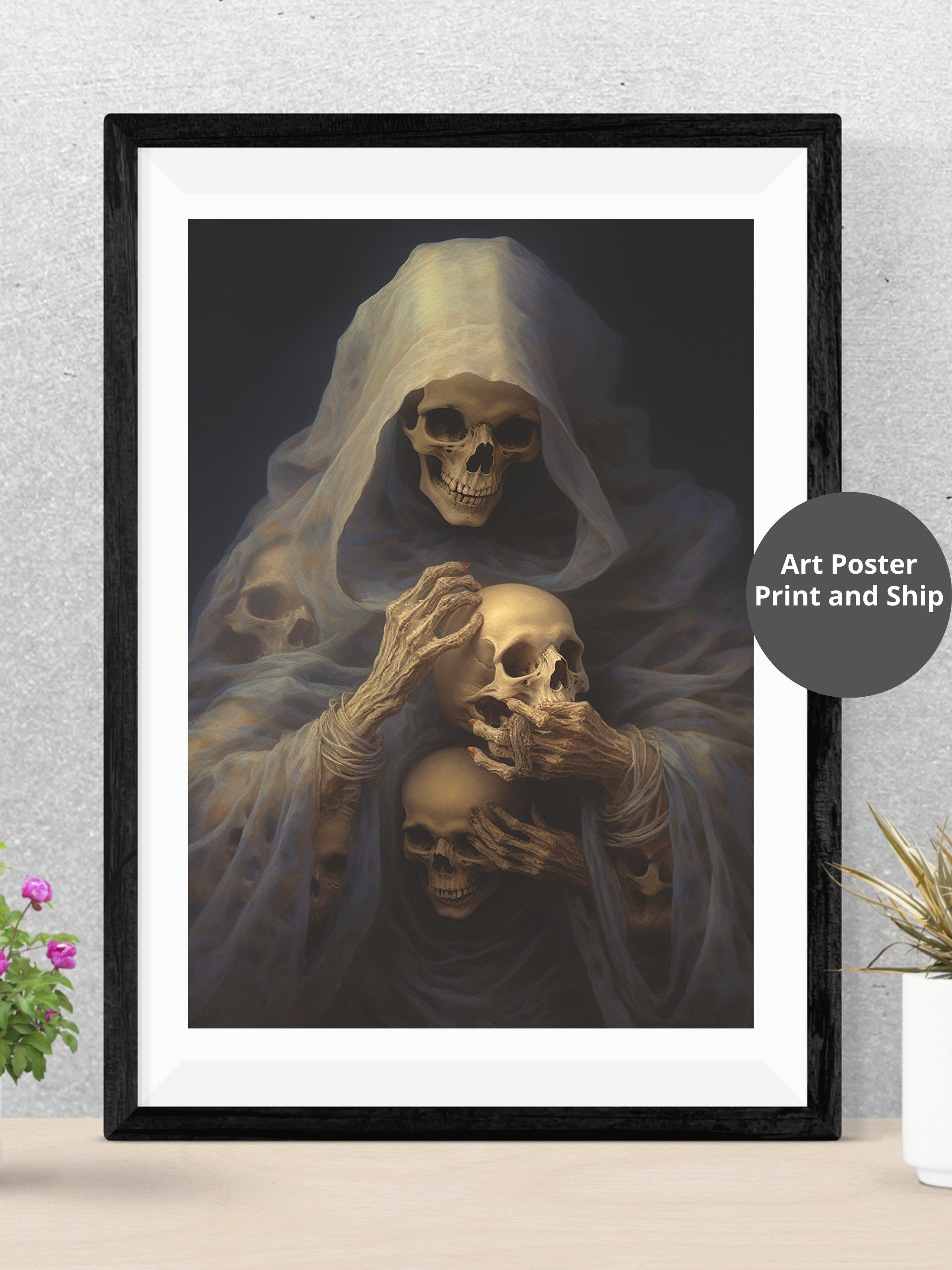 Hug Gothic Wall Art, Gothic Girl, Gothic Pin up Poster, Black and White ...