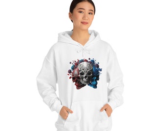 Skull and Rose Hoodie - Etsy