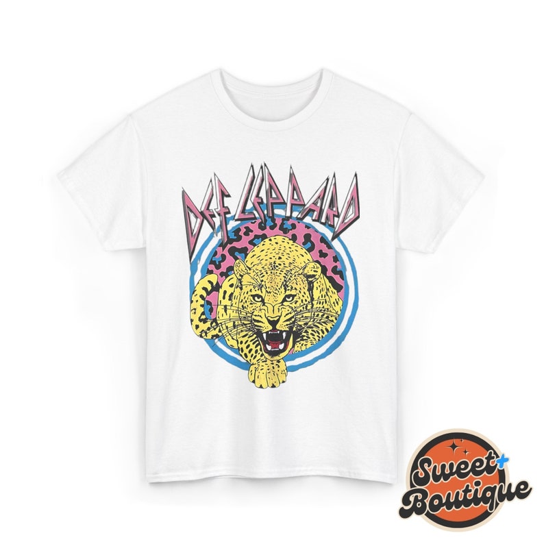 Def Leppard Shirt, Def Leppard Rock Band Logo & Leopard Retro Style ...