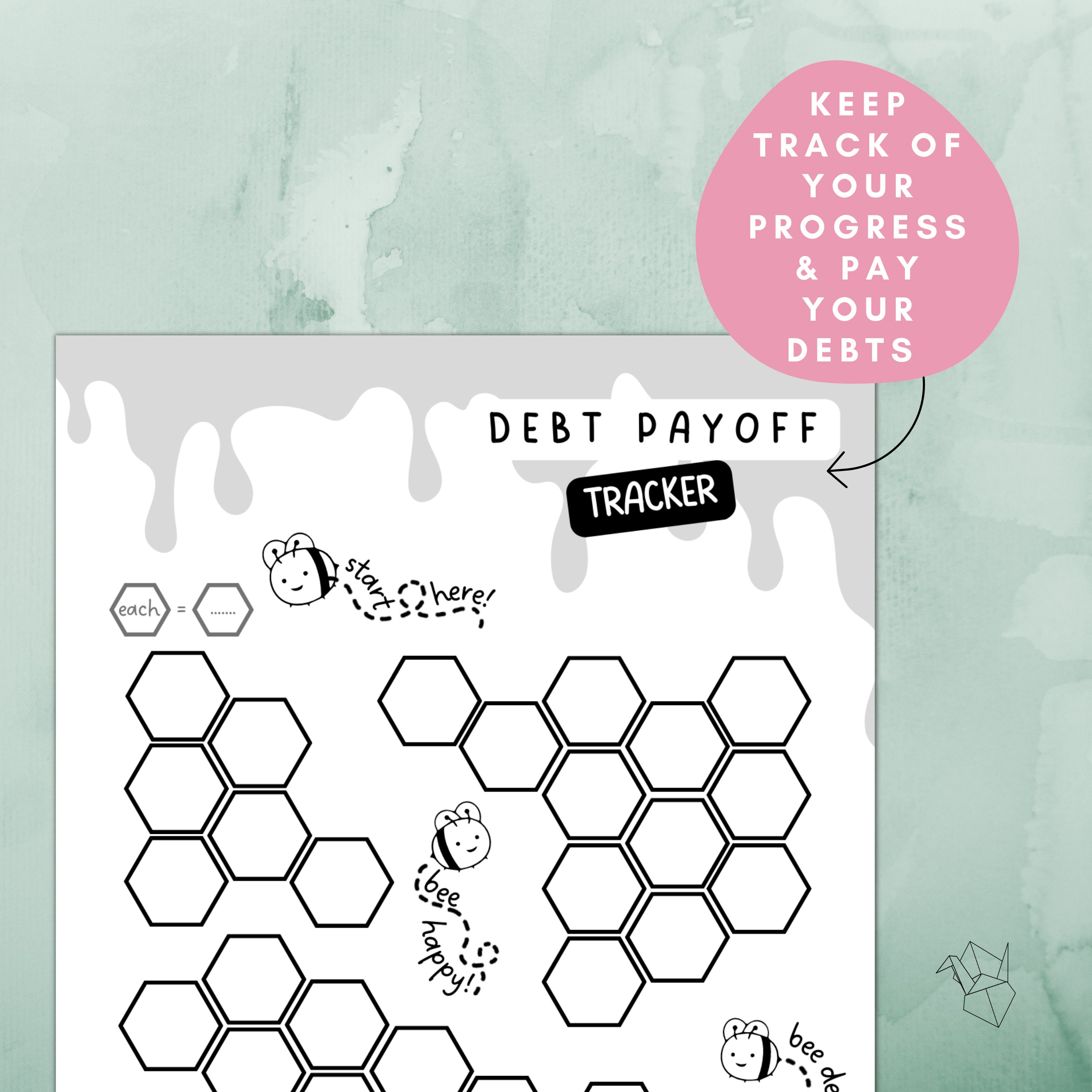 Debt Payoff Tracker, Debt Tracker Printable US Letter, A4, A5, A6 ...