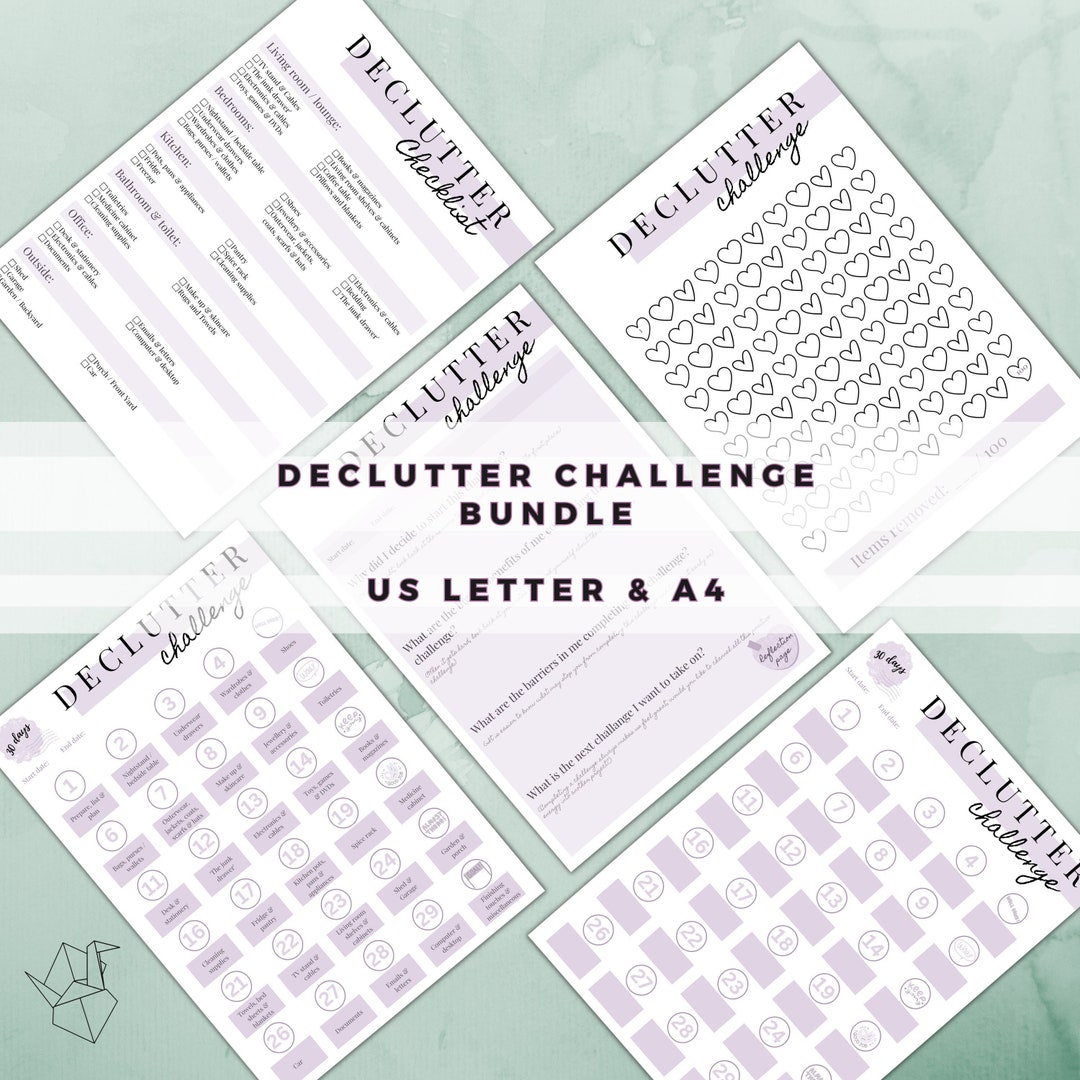 Declutter Checklist, Declutter Planner, Declutter Challenge, Declutter ...