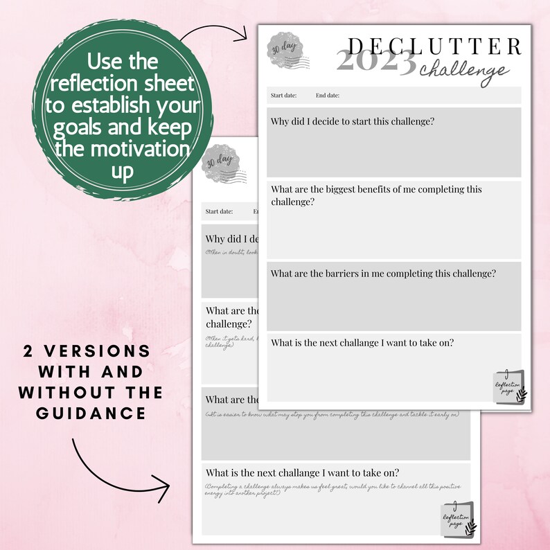 Declutter Checklist, Declutter Challenge, Printable Checklist, Cleaning ...