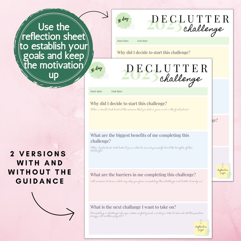 Declutter Checklist, Declutter Challenge, Printable Checklist, Cleaning ...