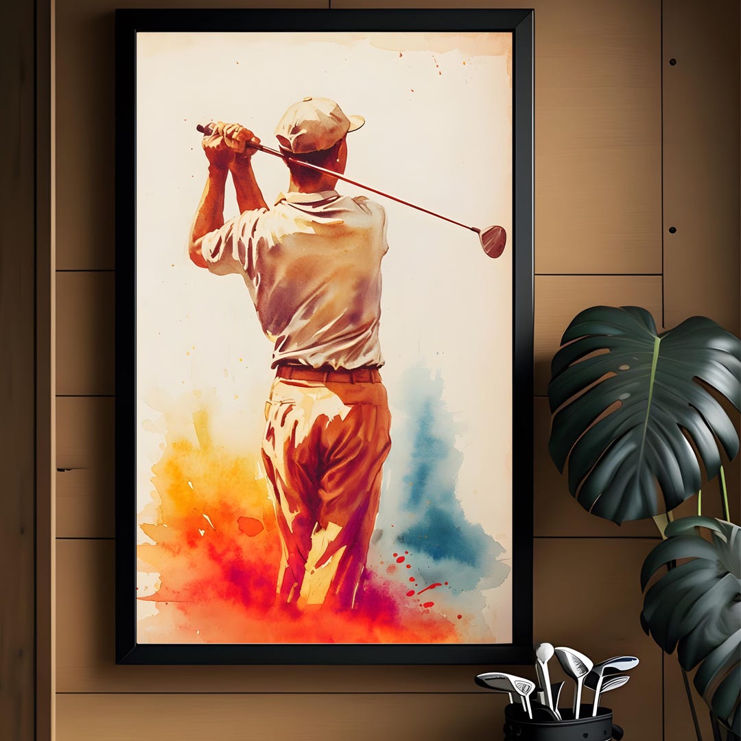 Vintage Golf Poster, Matte Vertical Posters for Golfers, Retro Golf ...