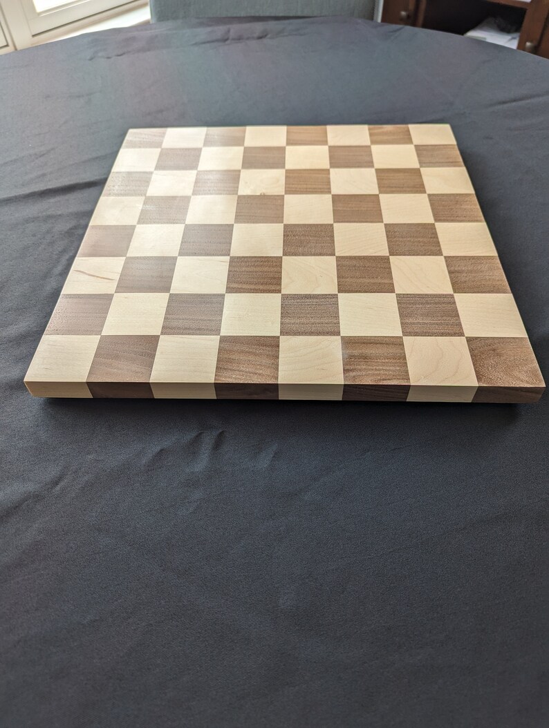 Chess/checker Game Board, Walnut and Maple Hardwood, Frameless ...