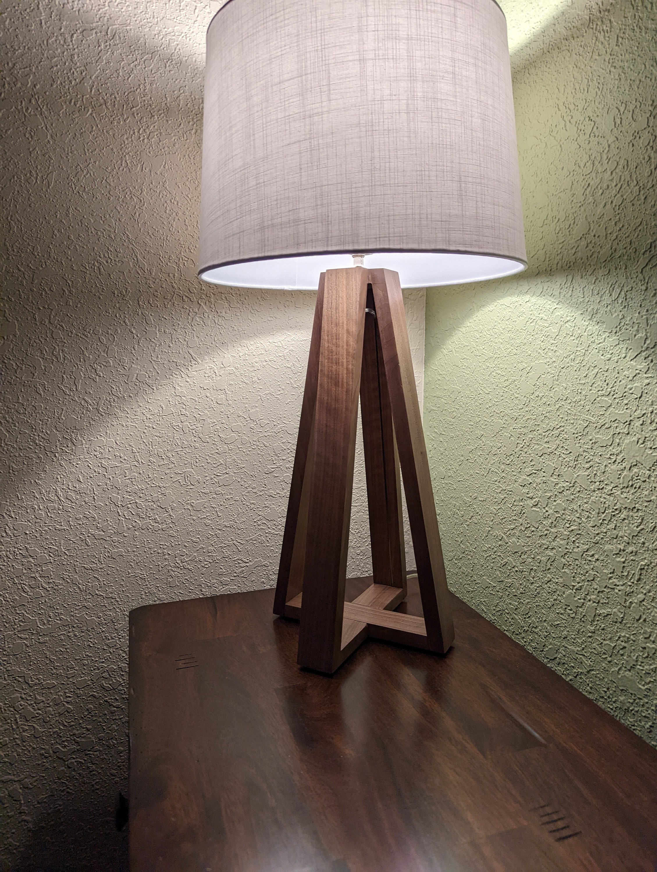 Black Walnut Mission/craftsman Style Table Lamp Walnut Lamp - Etsy