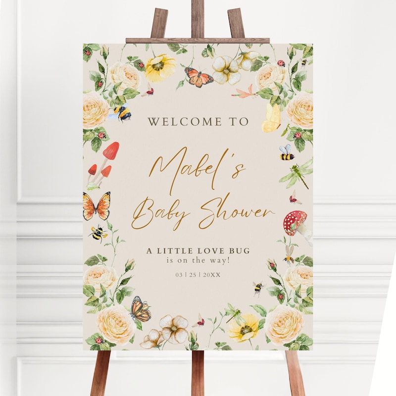 Welcome Sign Love Bug - Etsy Israel