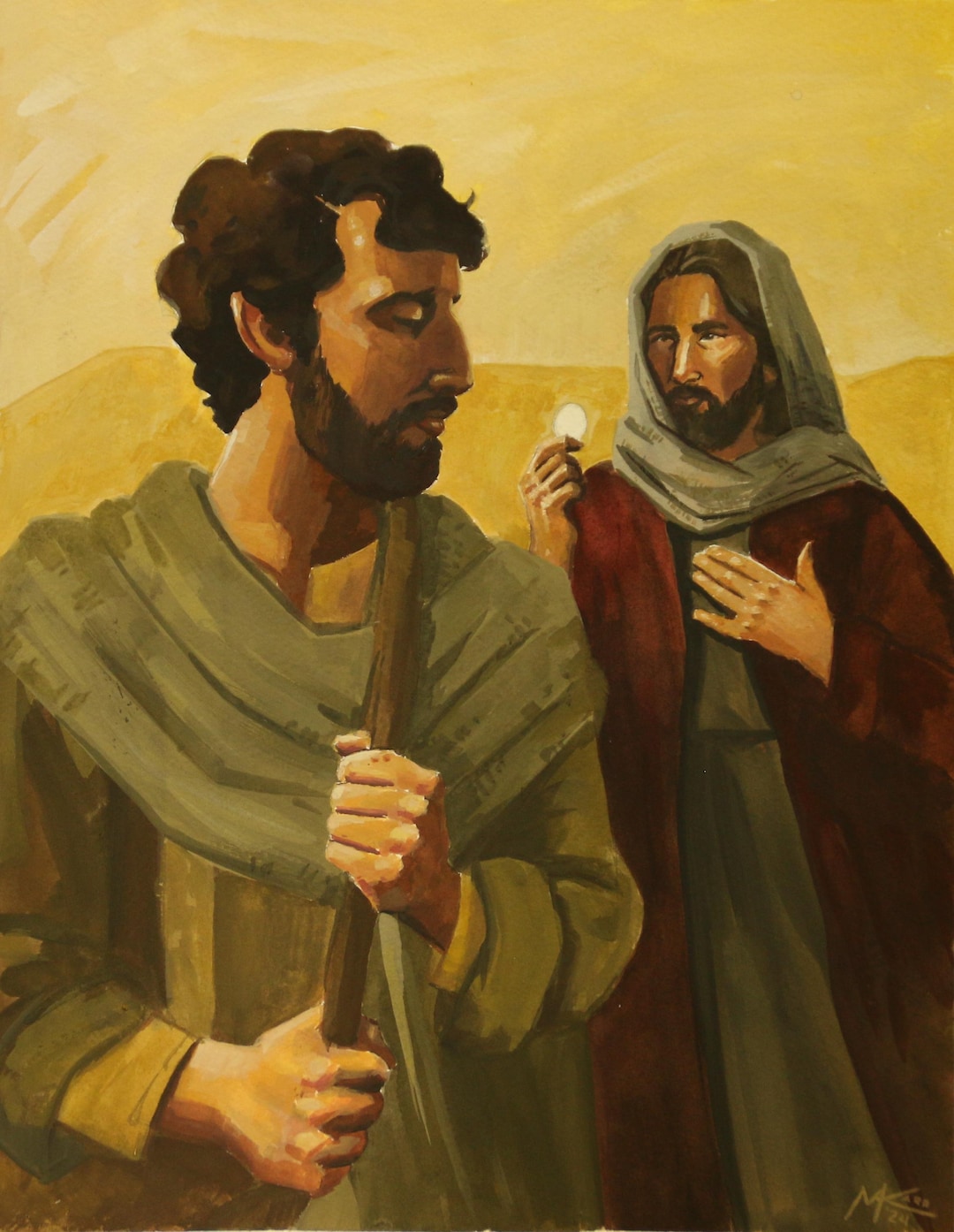 St. Peter and Jesus Art Print | Eucharist | John 6 | Catholic Convert ...