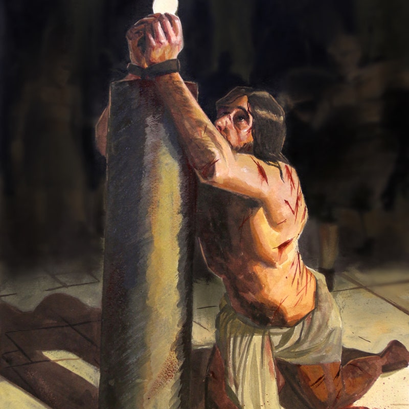 Pillar and Jesus - Etsy