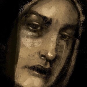 Two Mary's Art Print | Virgin Mary and Mary Magdalene | Christian ...