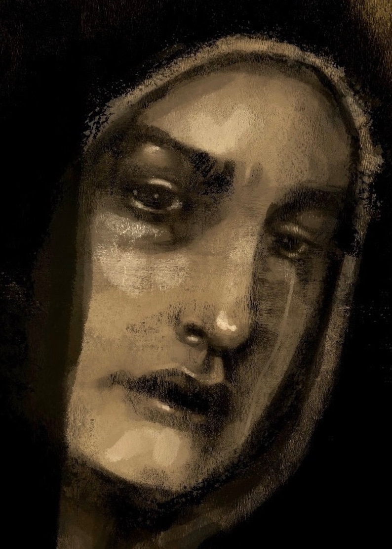 Two Mary's Art Print | Virgin Mary and Mary Magdalene | Christian ...