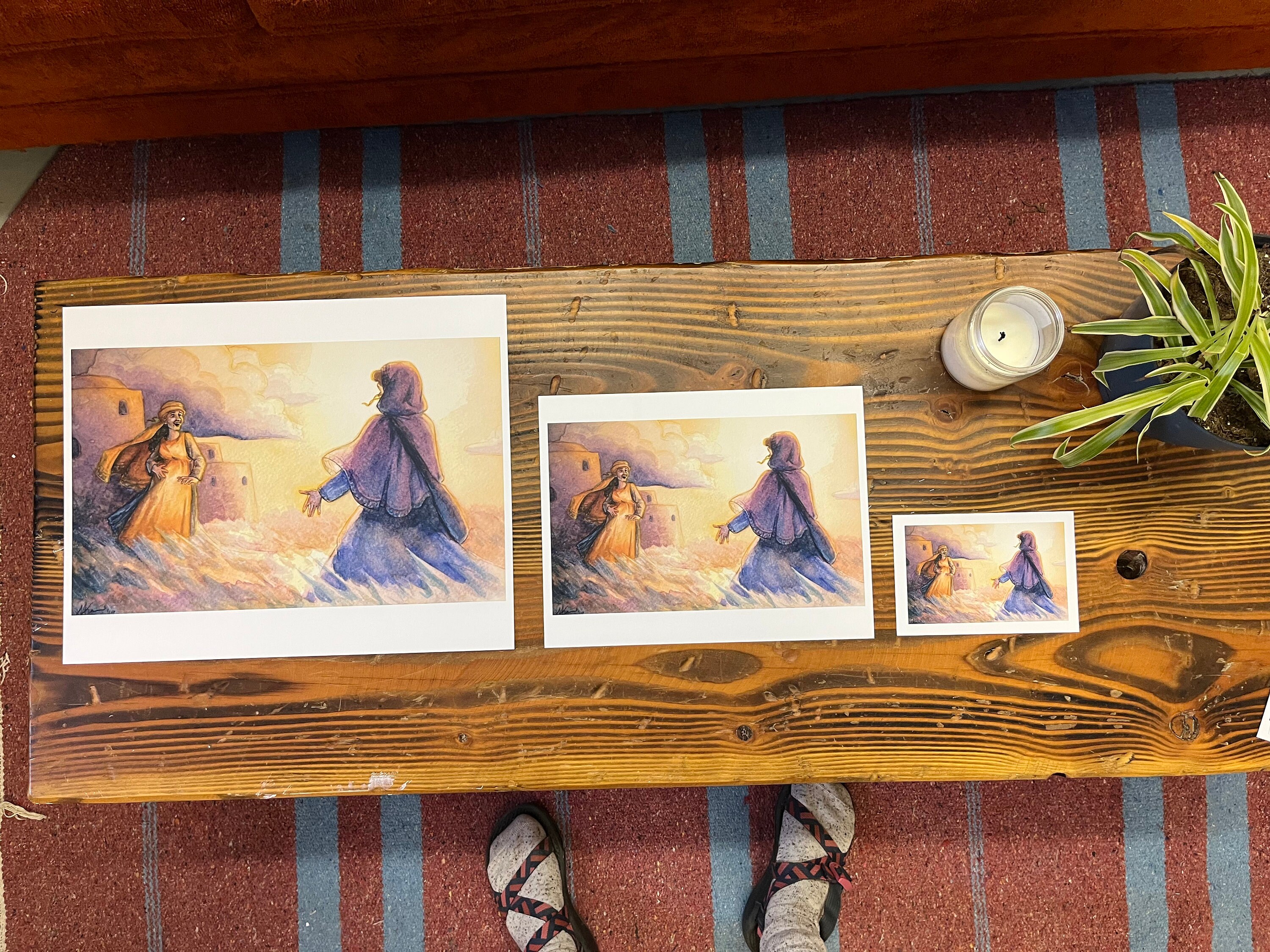 Visitation Art Print Mary and Elizabeth Christian Catholic Art 3 Sizes ...