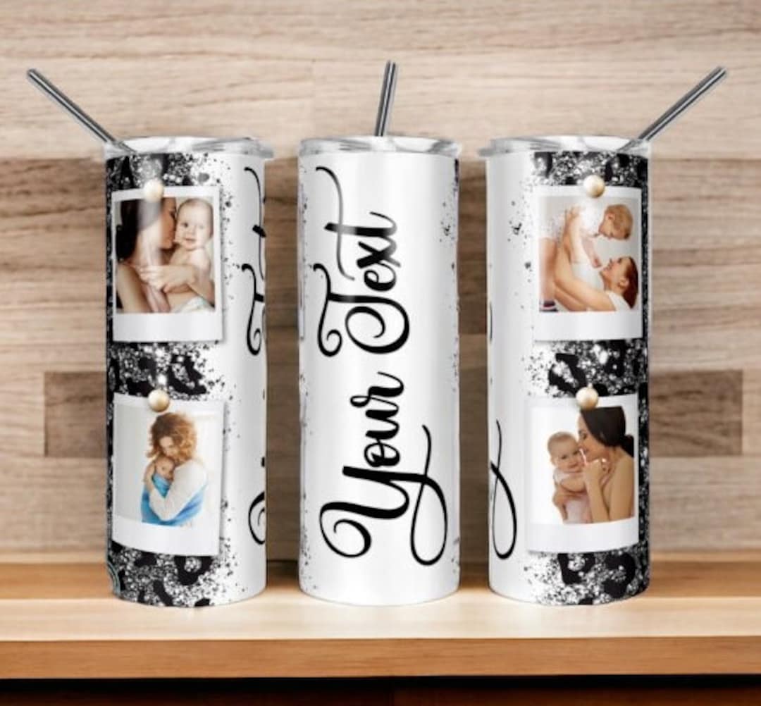 Personalised Photo Skinny Tumbler, Custom Picture Tumbler, Stainless ...