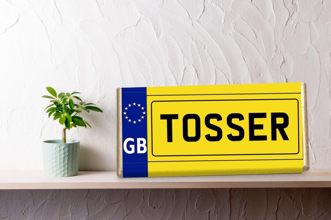Personalised Rude Number Plate Chocolate Bar: Custom Swear Word Gift - Etsy