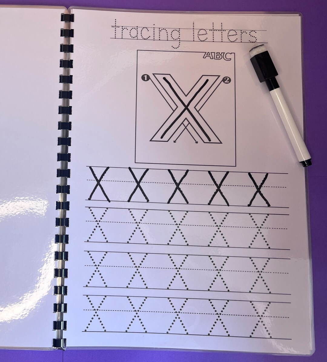Personalised Capital Letter Tracing Booklet With Pen and Stickers ...