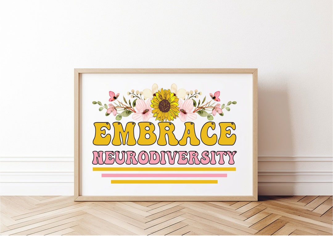 Embrace Neurodiversity Print Autism Awareness Poster - Etsy UK