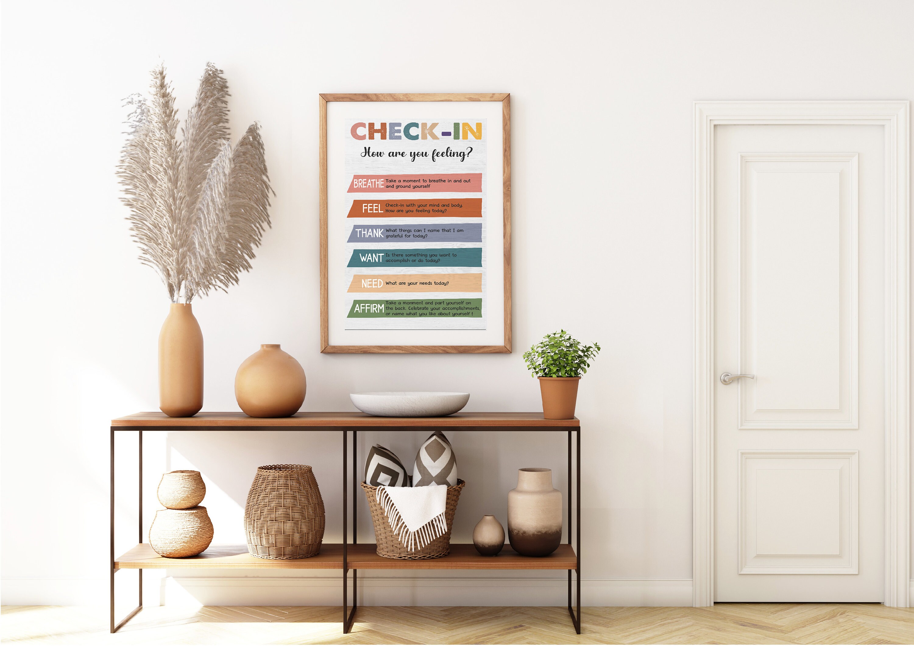 Feelings Check-in Print Mental Health Tracker Self-care - Etsy