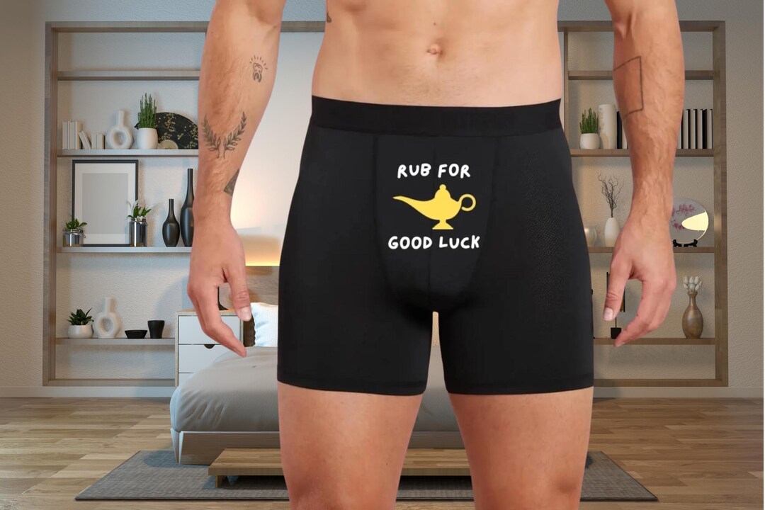 Funny 'rub for Good Luck' Boxers: Novelty Underwear Gift - Etsy UK